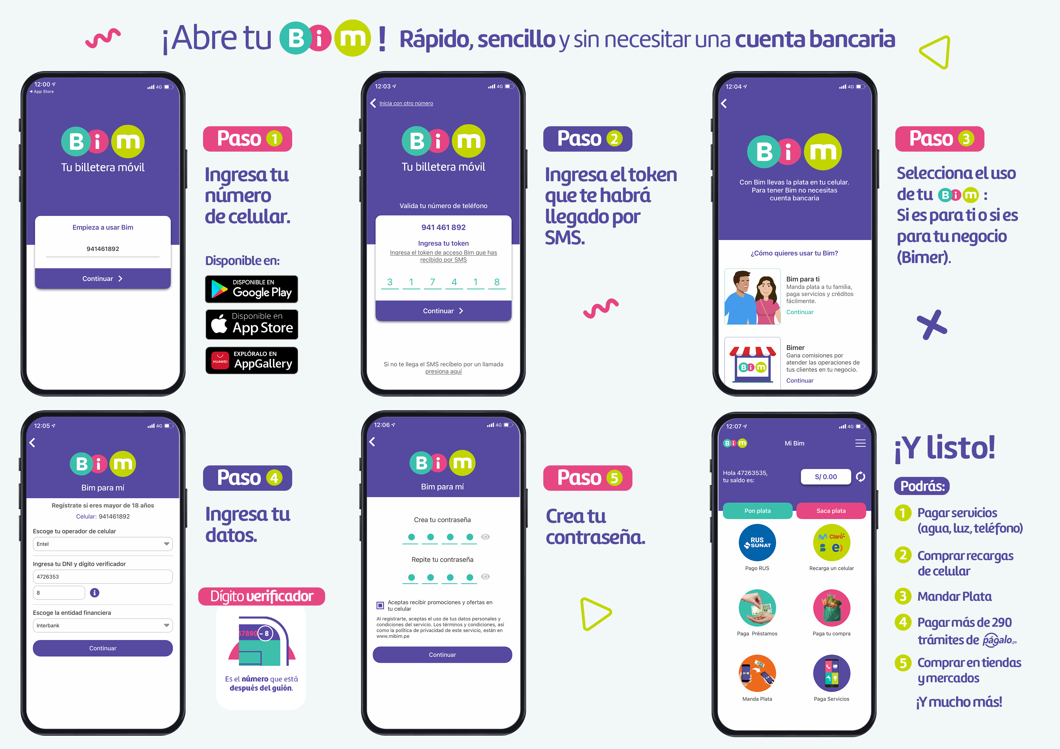 Recibe tu Bono con la App MiBim Tu Billetera Móvil